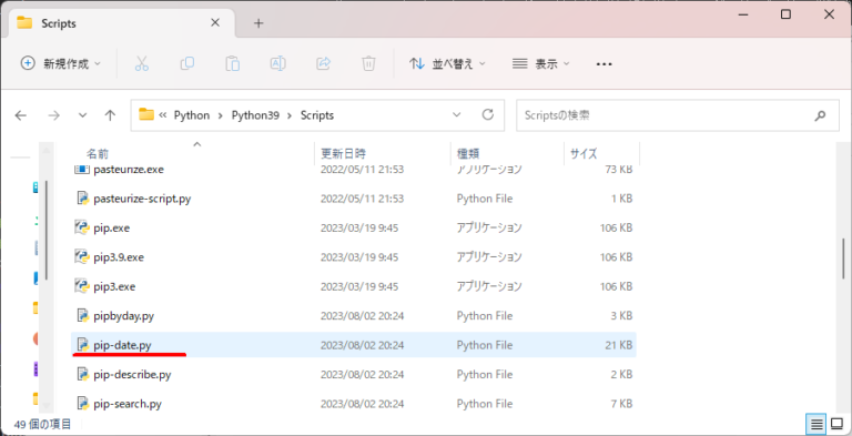 【python】pipでインストールした日付を確認する方法【pip-date】